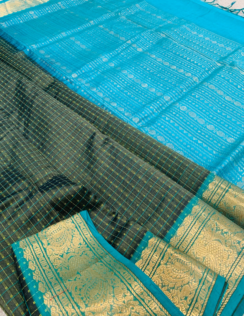 Ksc Double Shaded Sage Green Lakshadeepam Traditional Silk House