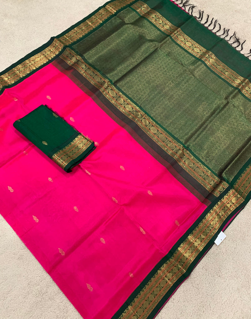 KSC - Pattu Rose with Emerald Green – Traditional Silk House
